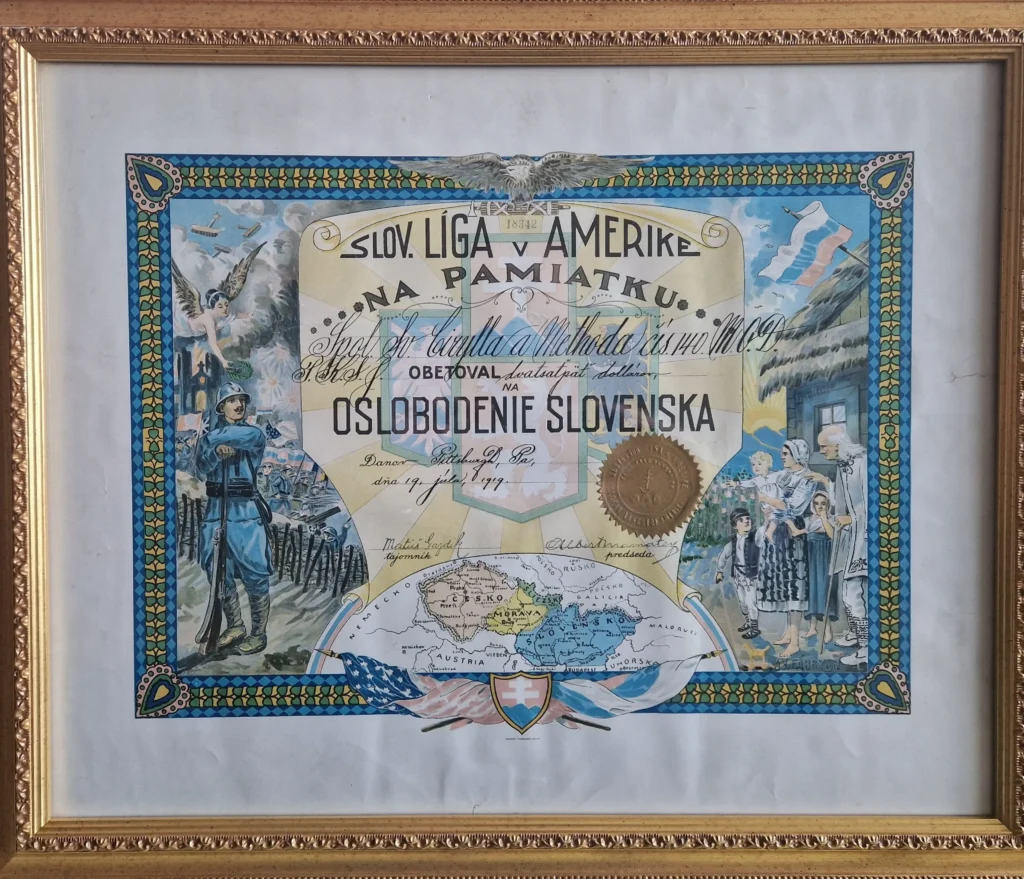 Zbierka Slovenskej Ligy v Amerike na „Oslobodenie Slovenska“EN: Slovak ...